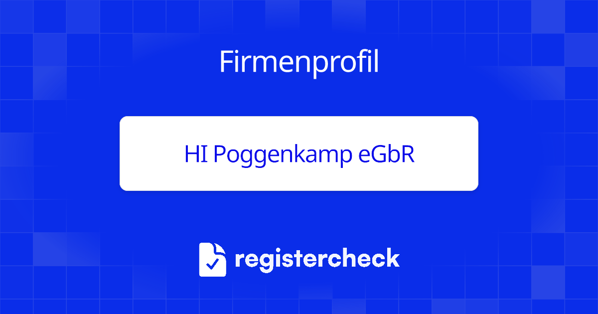 HI Poggenkamp eGbR, Gyhum | Registercheck