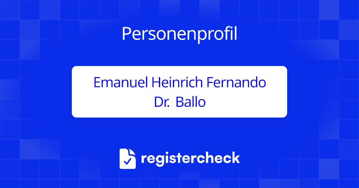 Emanuel Heinrich Fernando Dr. Ballo, Offenbach am Main | Registercheck